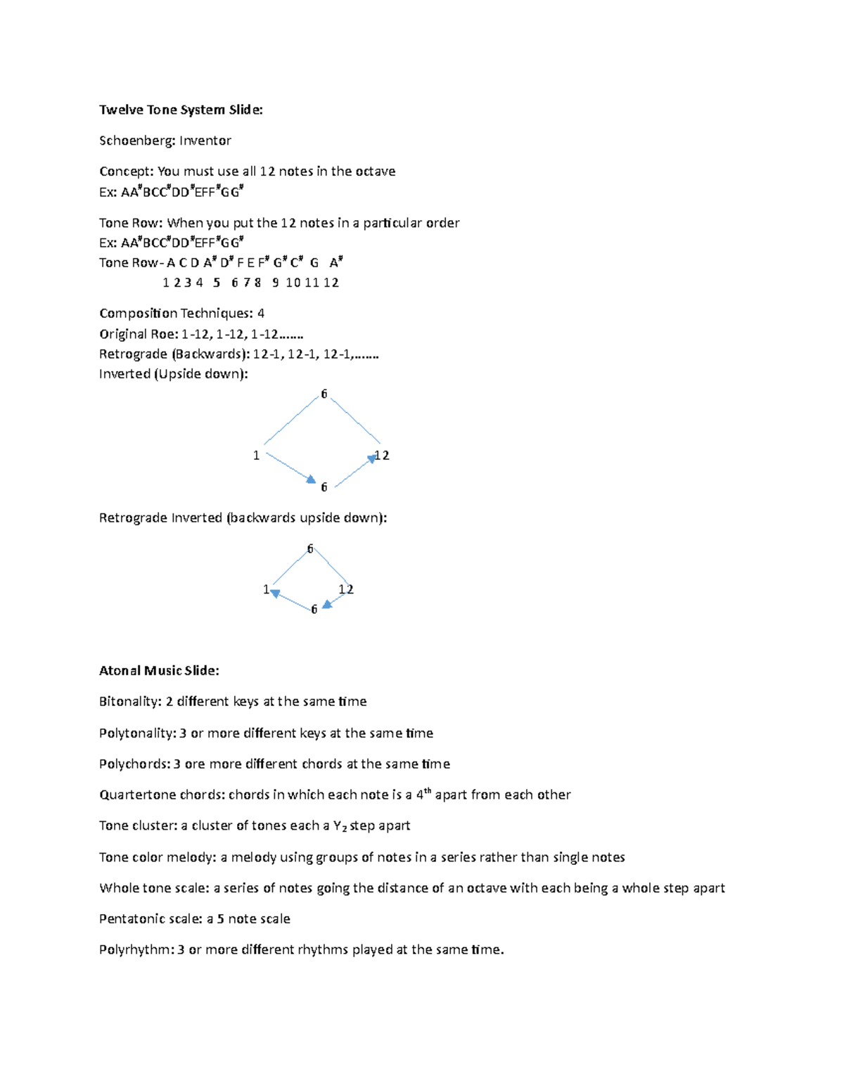 Music Test 4 notes - Twelve Tone System Slide: Schoenberg: Inventor ...