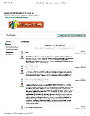 Objective data - Shadow Health® │ Digital Clinical Experiences™ from ...