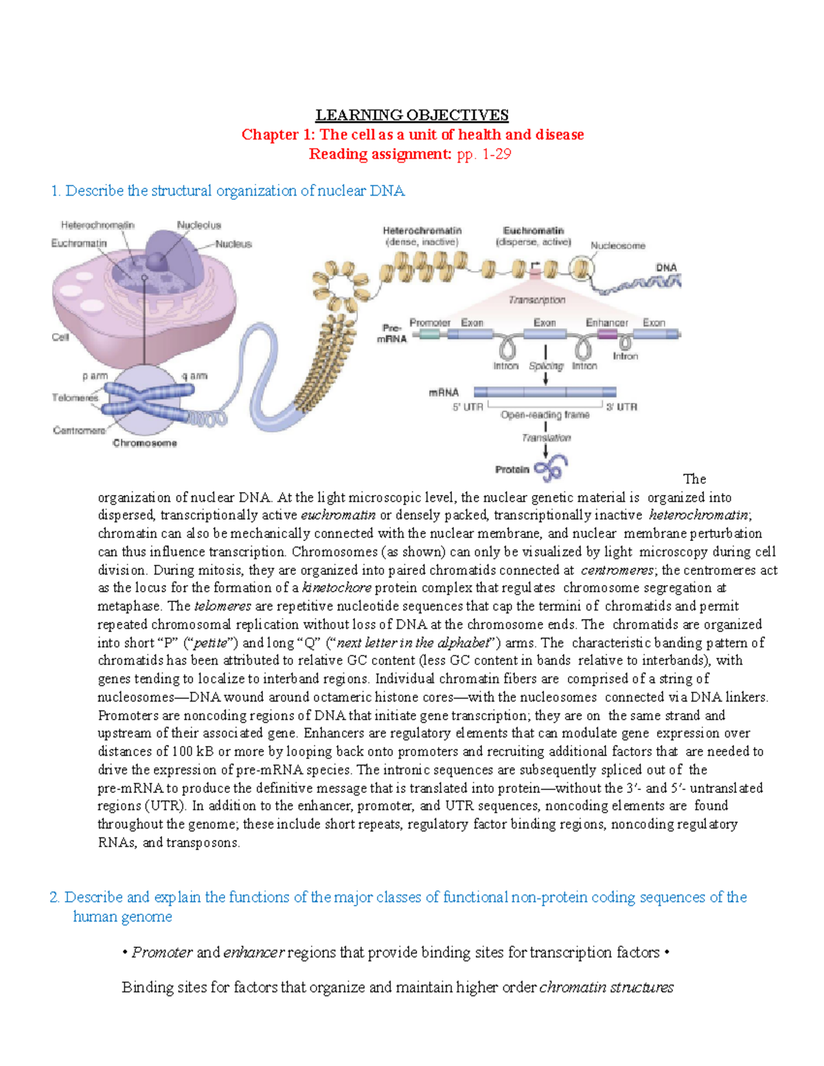 Pathology module 2016 2018-12-21 17 27 46 - LEARNING OBJECTIVES Chapter ...