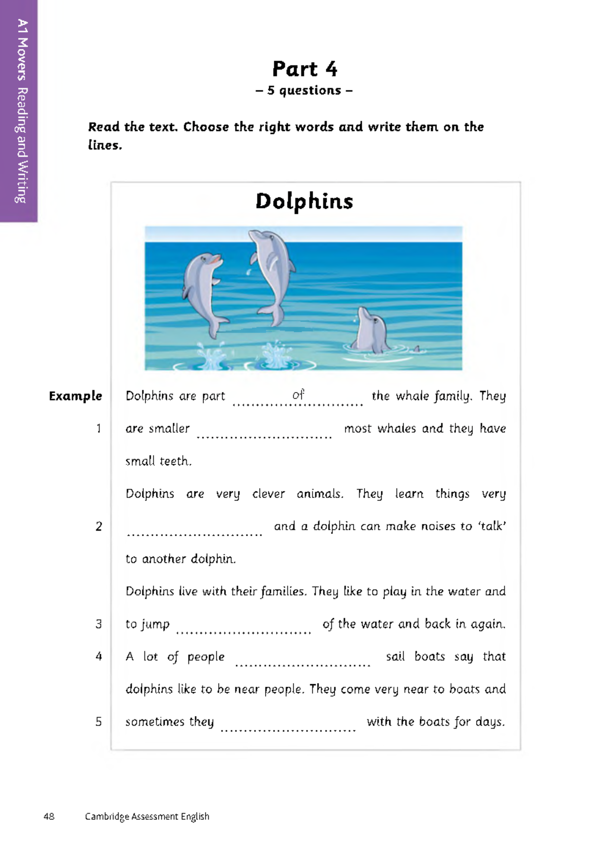 Movers reading and writing PART1 урок2 - A1 Movers Reading and Writing ...