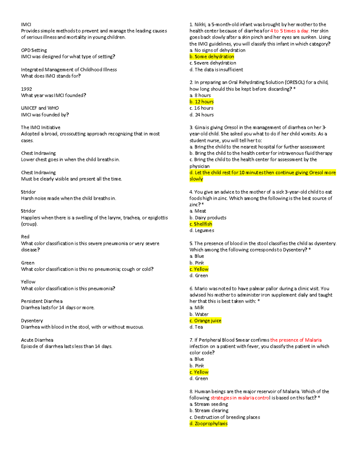 IMCI - IMCI Provides simple methods to prevent and manage the leading ...