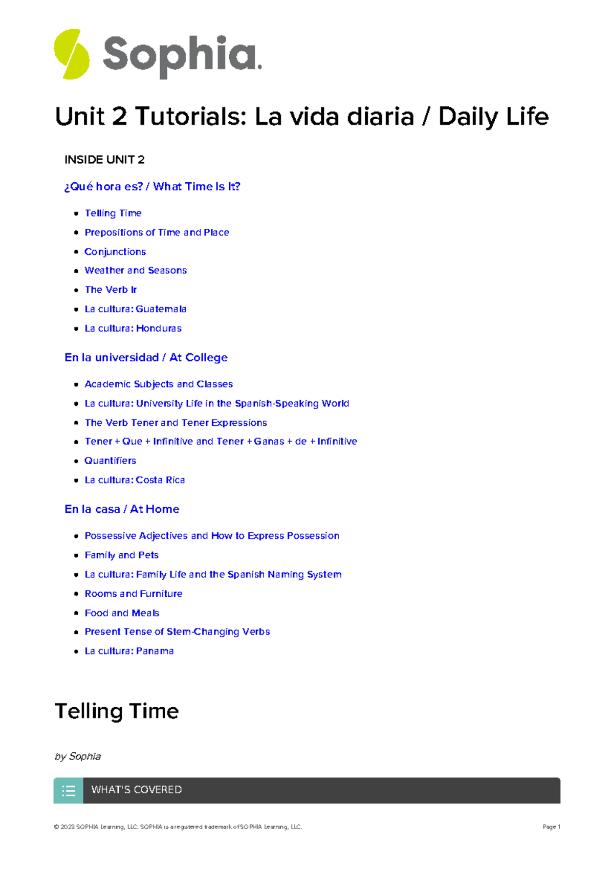 Unit 2 tutorials la vida diaria daily life - Unit 2 Tutorials: La vida diaria / Daily Life ...