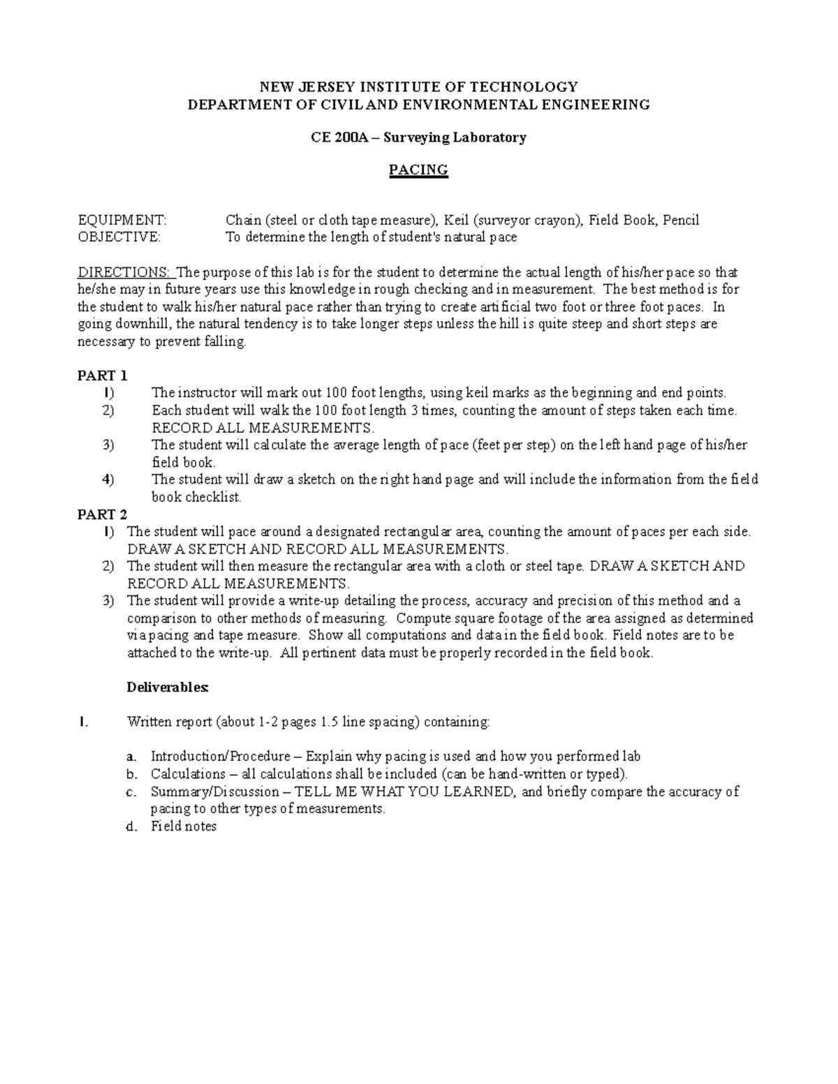 Lab 1 - Pacing Lab Instructions - NEW JERSEY INSTITUTE OF TECHNOLOGY ...