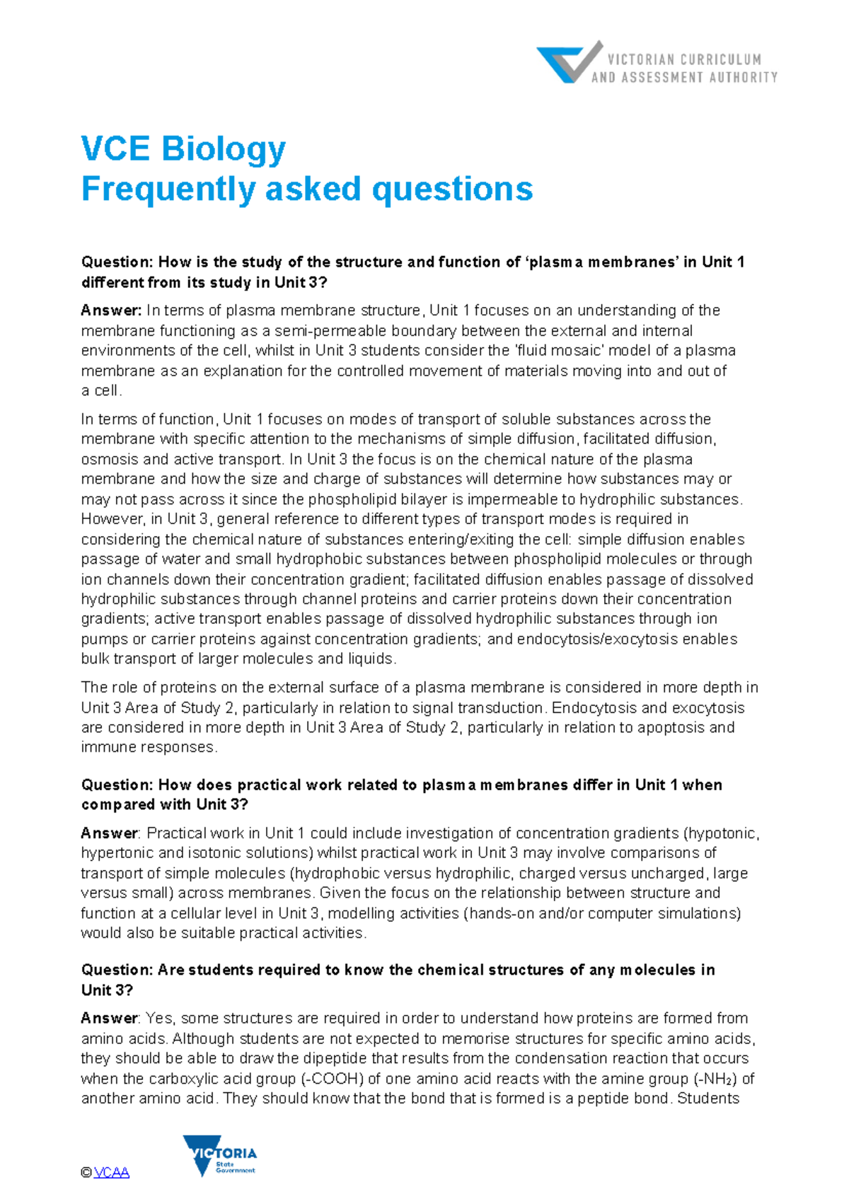 Biology FAQ-2 questions asked - VCE Biology Frequently asked questions ...