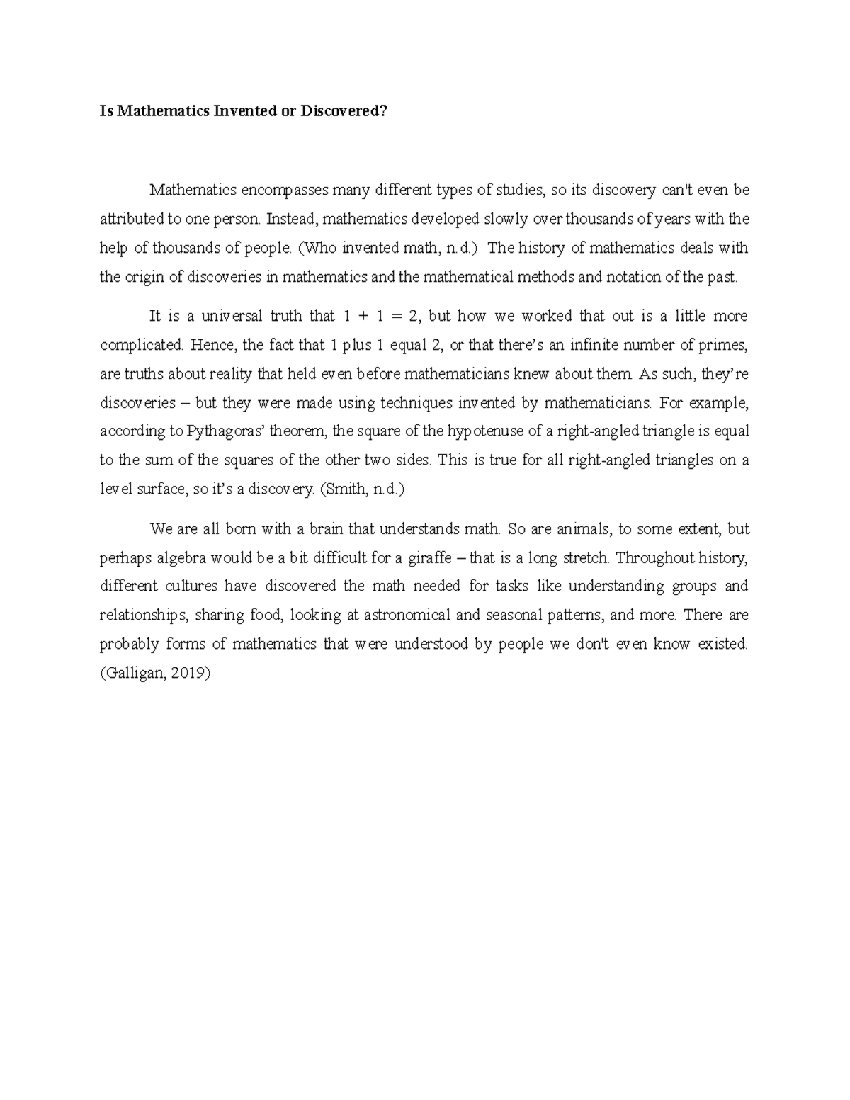 Evidence OF MATH - LECTURE - Is Mathematics Invented or Discovered ...