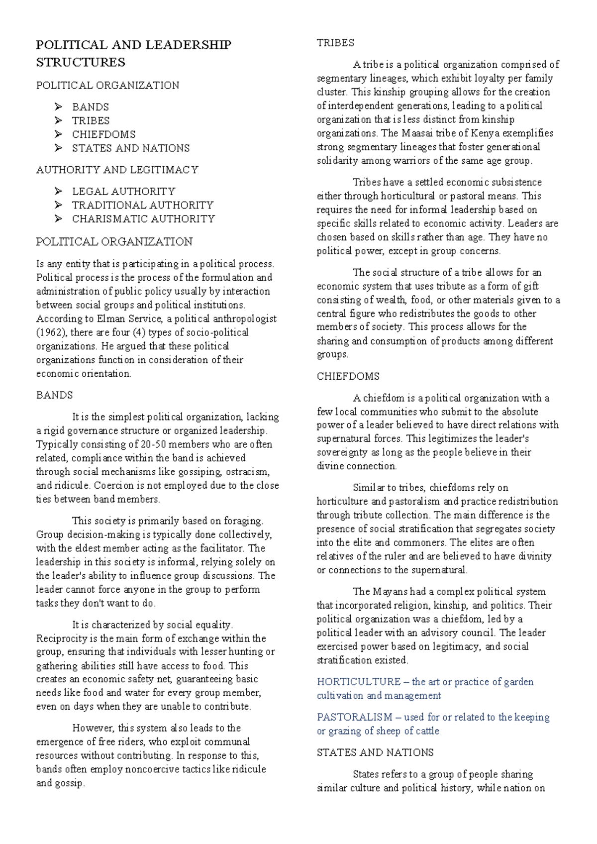 UCPS- Lesson-2 - g11 - POLITICAL AND LEADERSHIP STRUCTURES POLITICAL ...