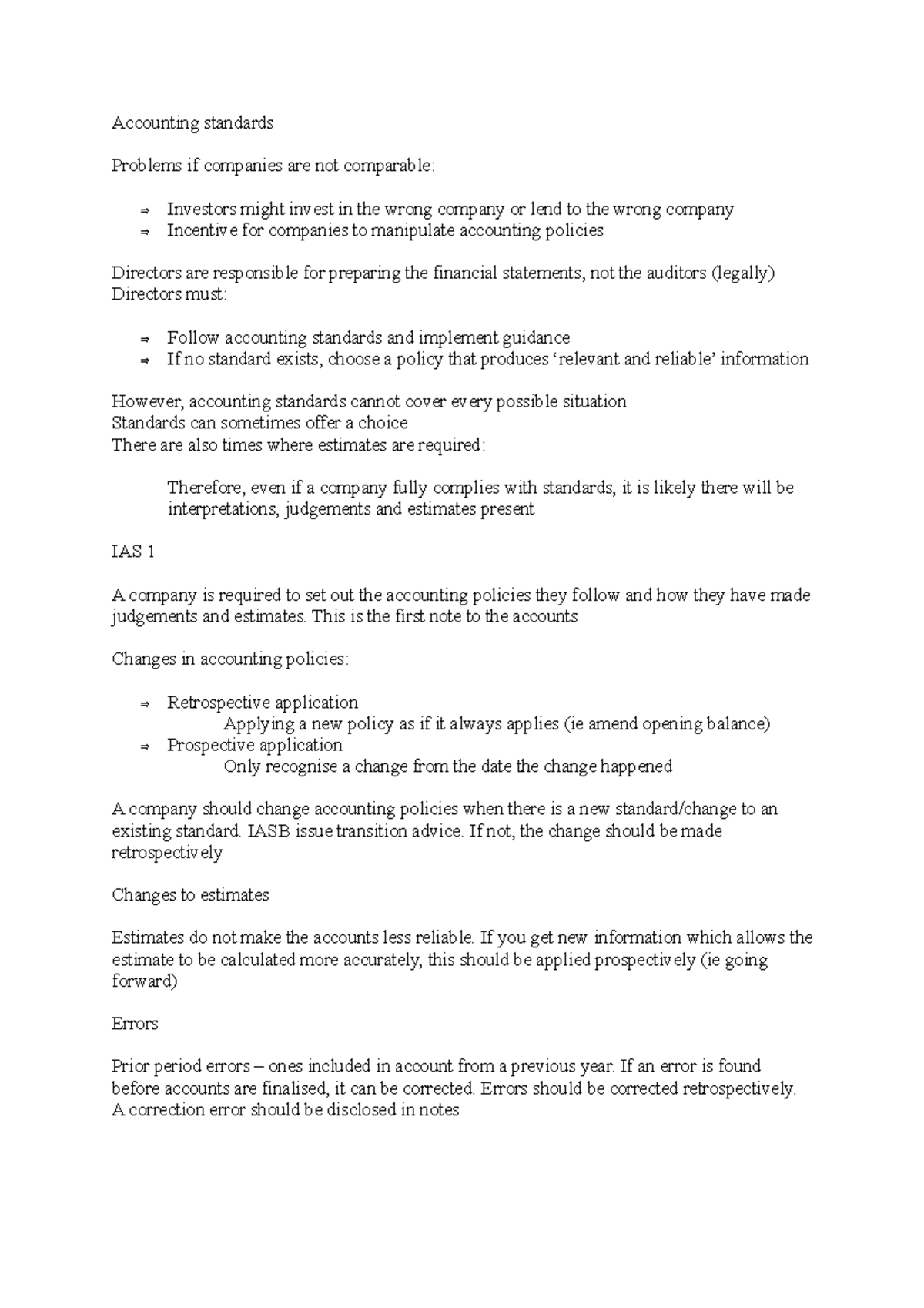Summary sheet and for financial accounting - AG312 - Strath - Studocu