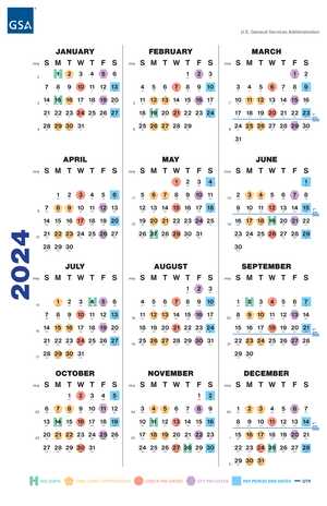 2025 GSA Payroll Calendar - U. General Services Administration HOLIDAYS ...