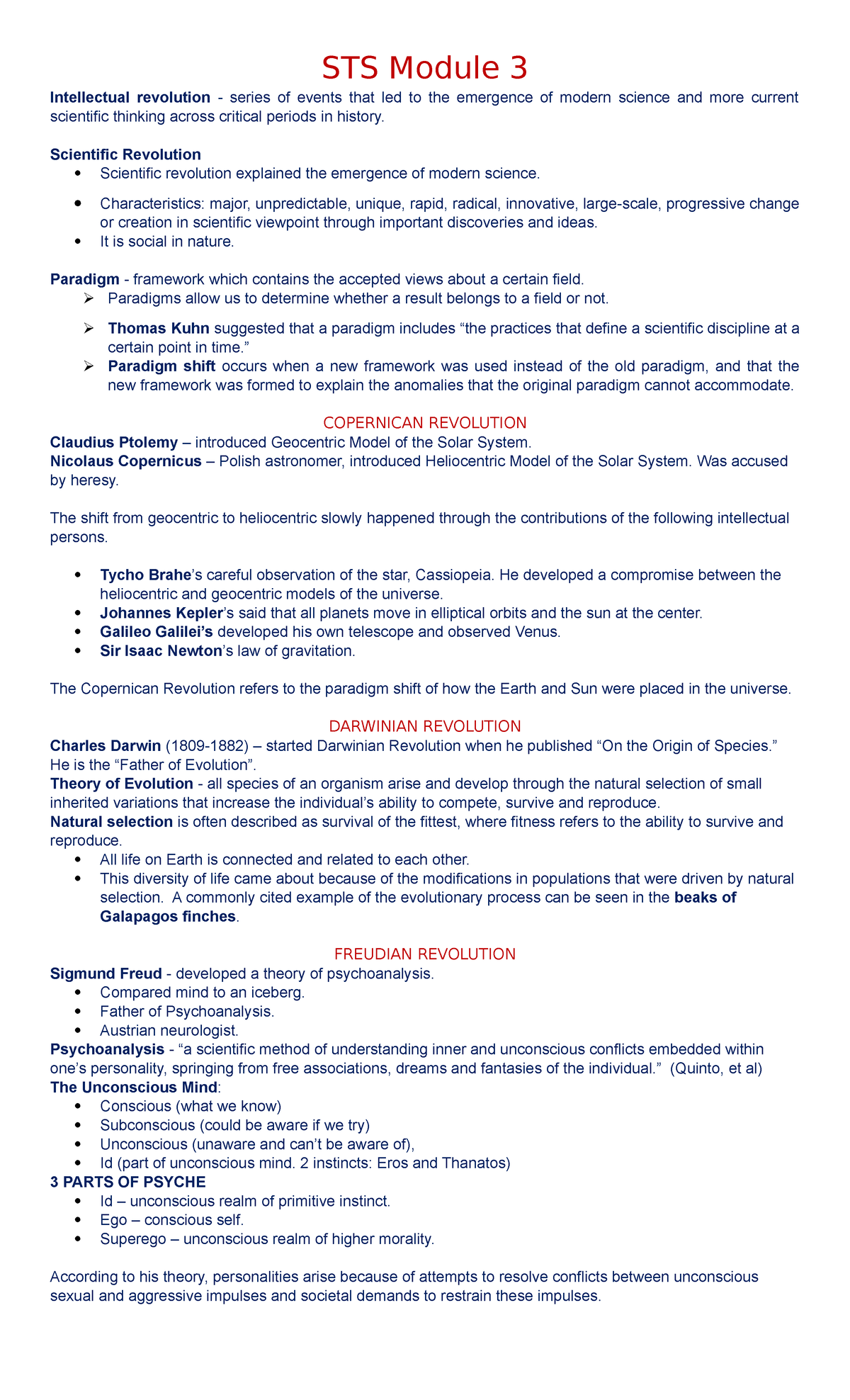 STS Module 3 - Scientific Revolution Scientific revolution explained the emergence of modern ...