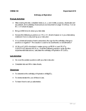 Exp 4 Determining the Solubility Product Constant (ksp) of Calcium ...