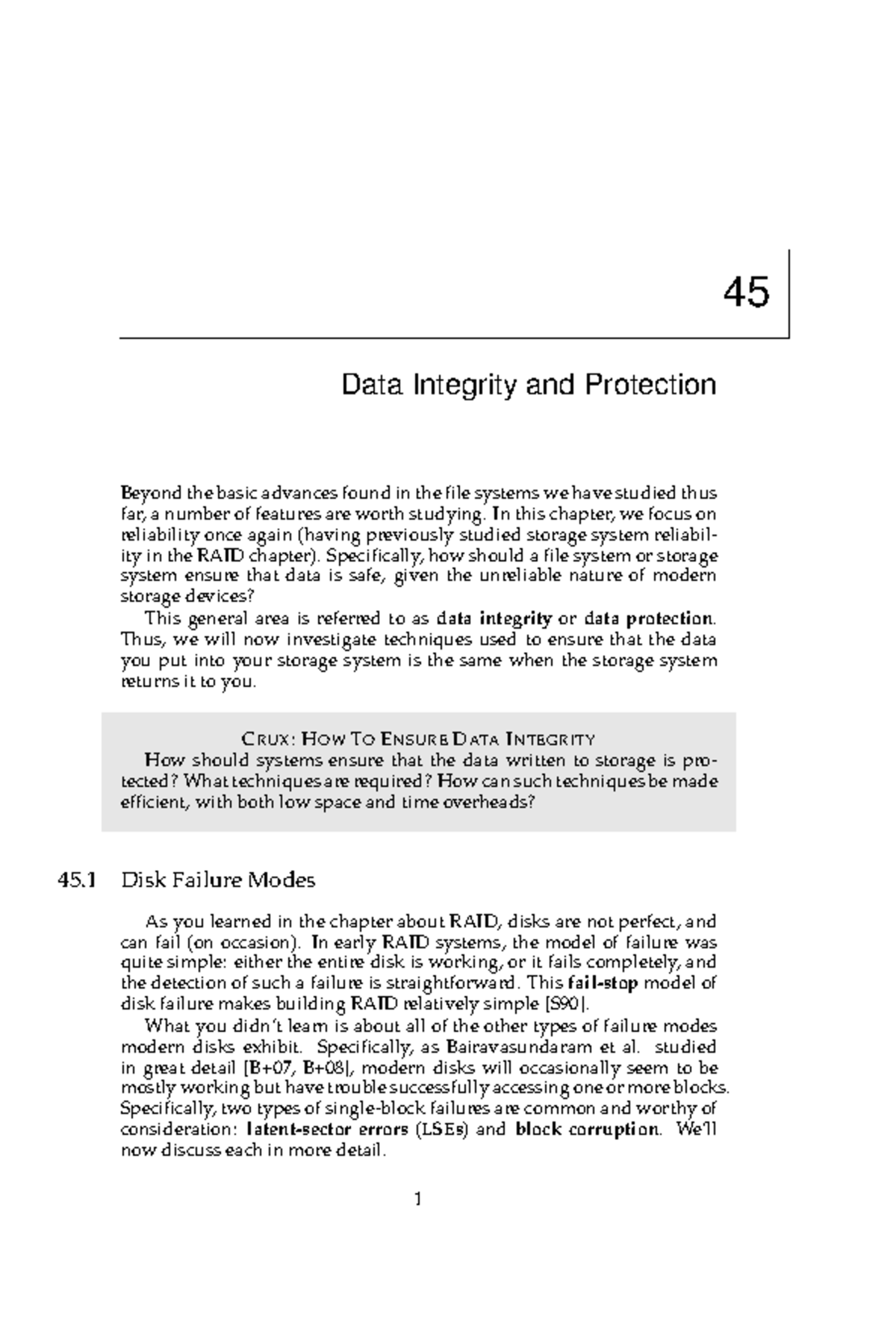 File-integrity - Operating Systems - 45 Data Integrity and Protection ...