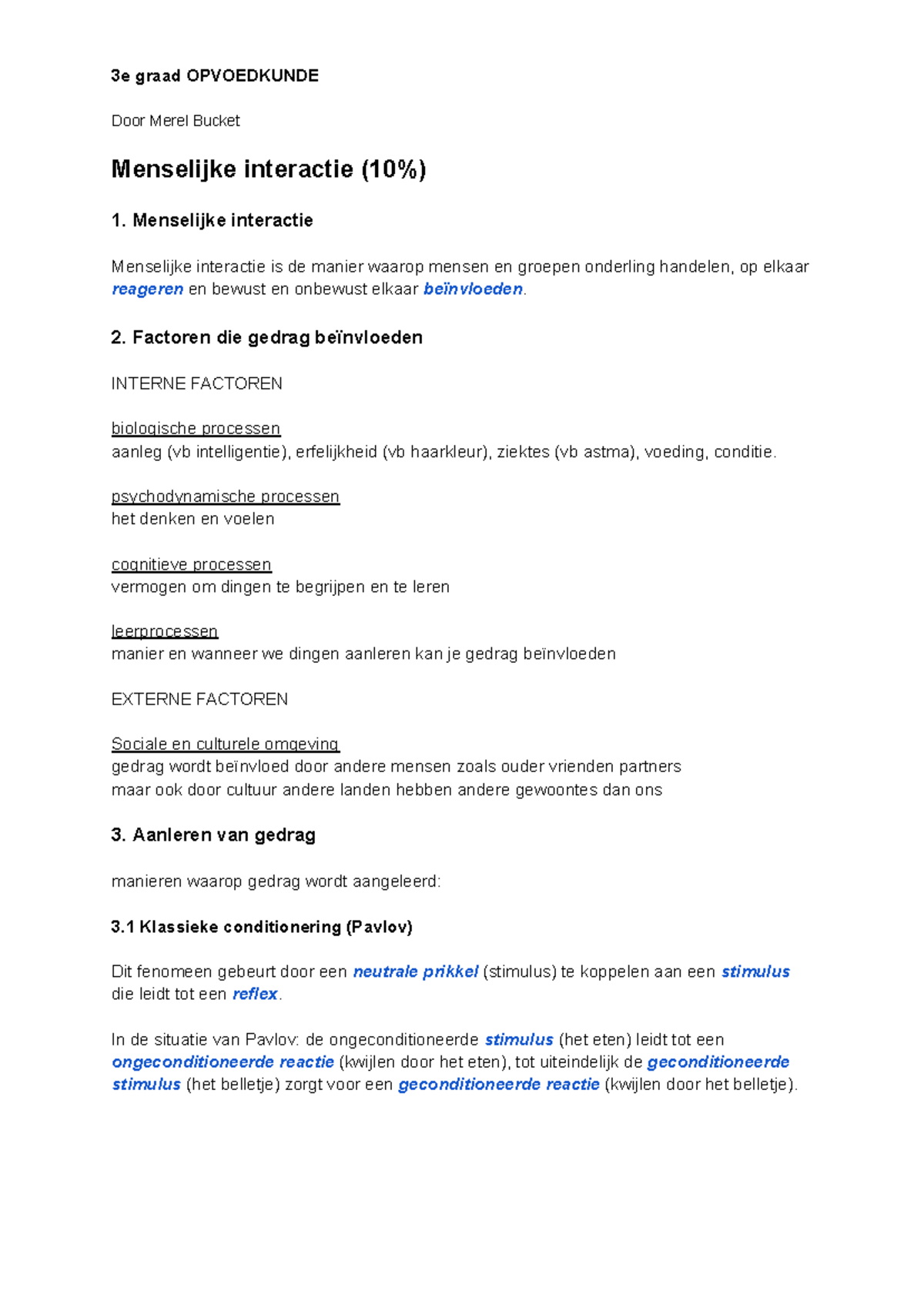 SV Opvoedkunde van Merel - 3e graad OPVOEDKUNDE Door Merel Bucket ...