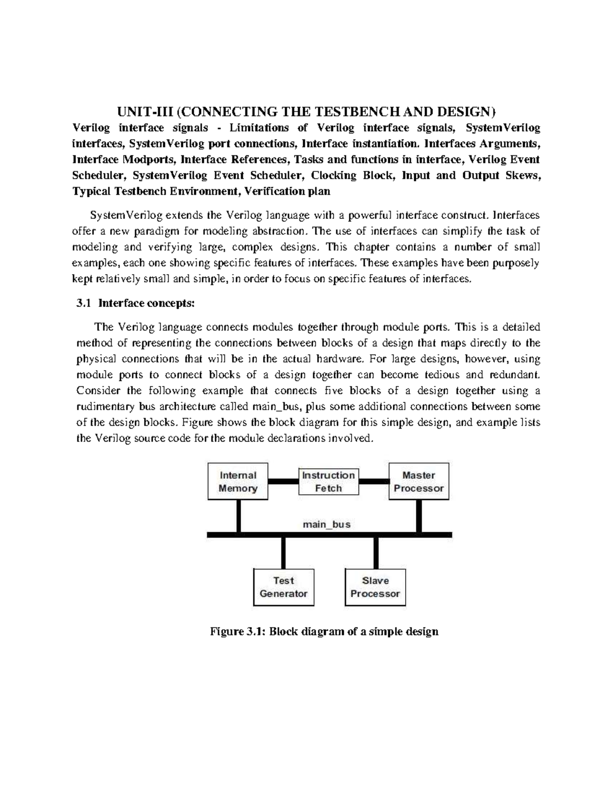 Connecting THE Testbench AND Design - UNIT-III (CONNECTING THE ...