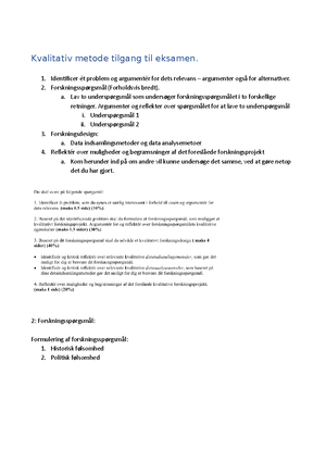 Metodelogi-23 - Synopsis til metodologi aflevering. - PORTEFØLJE OPGAVE ...