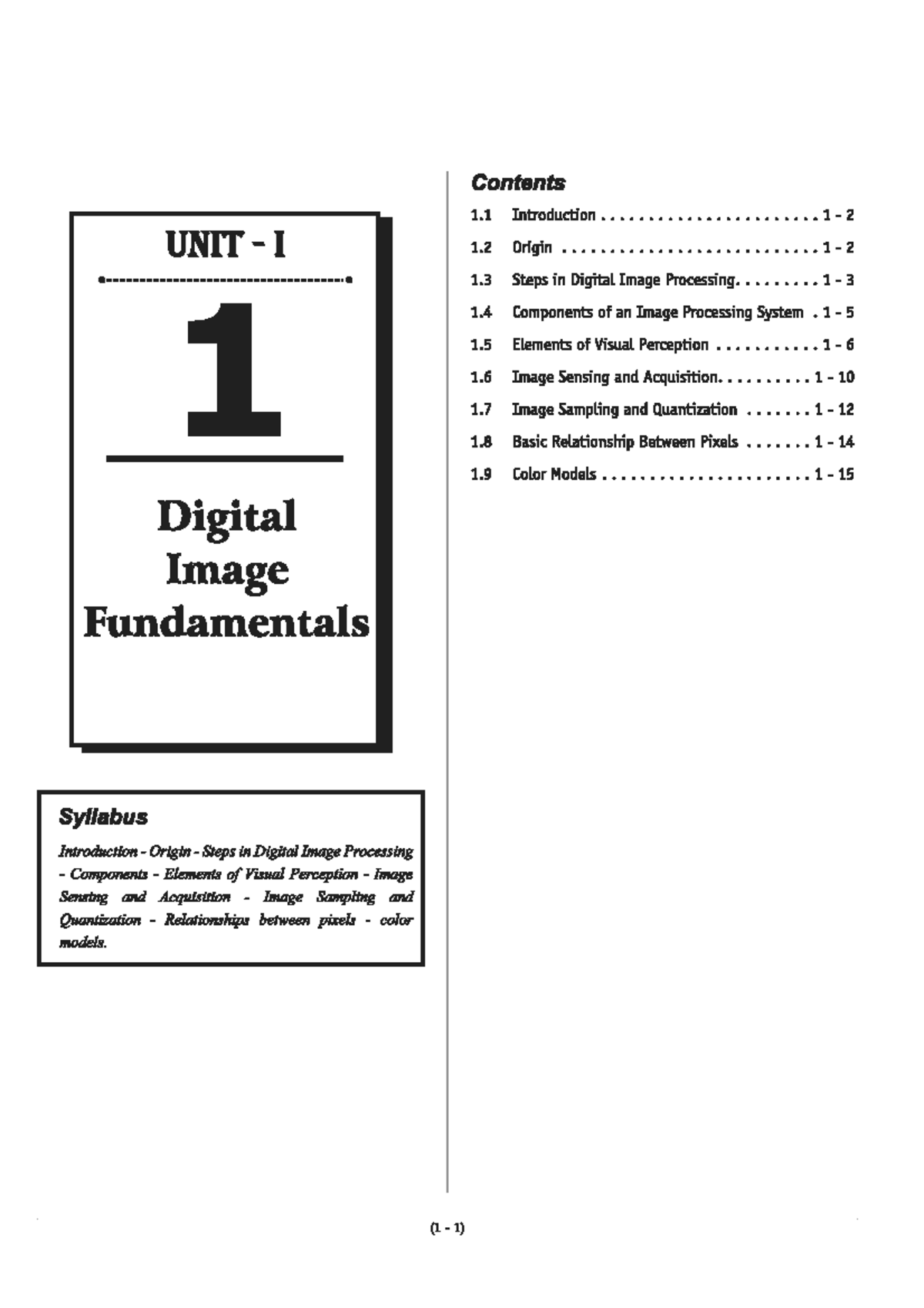 Digital image processing UNIT 1 - ® TM ® TM Acquiring an image ...