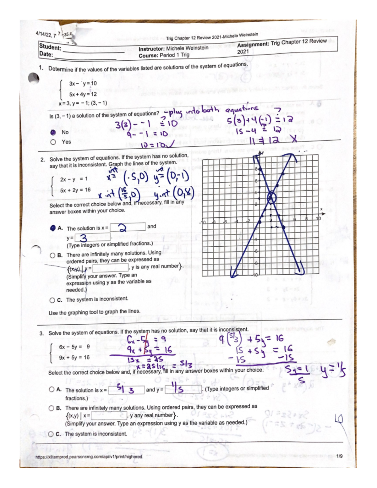 Trig Chapter 12 Review Answer Key 2021 - MAC 1114 - Studocu