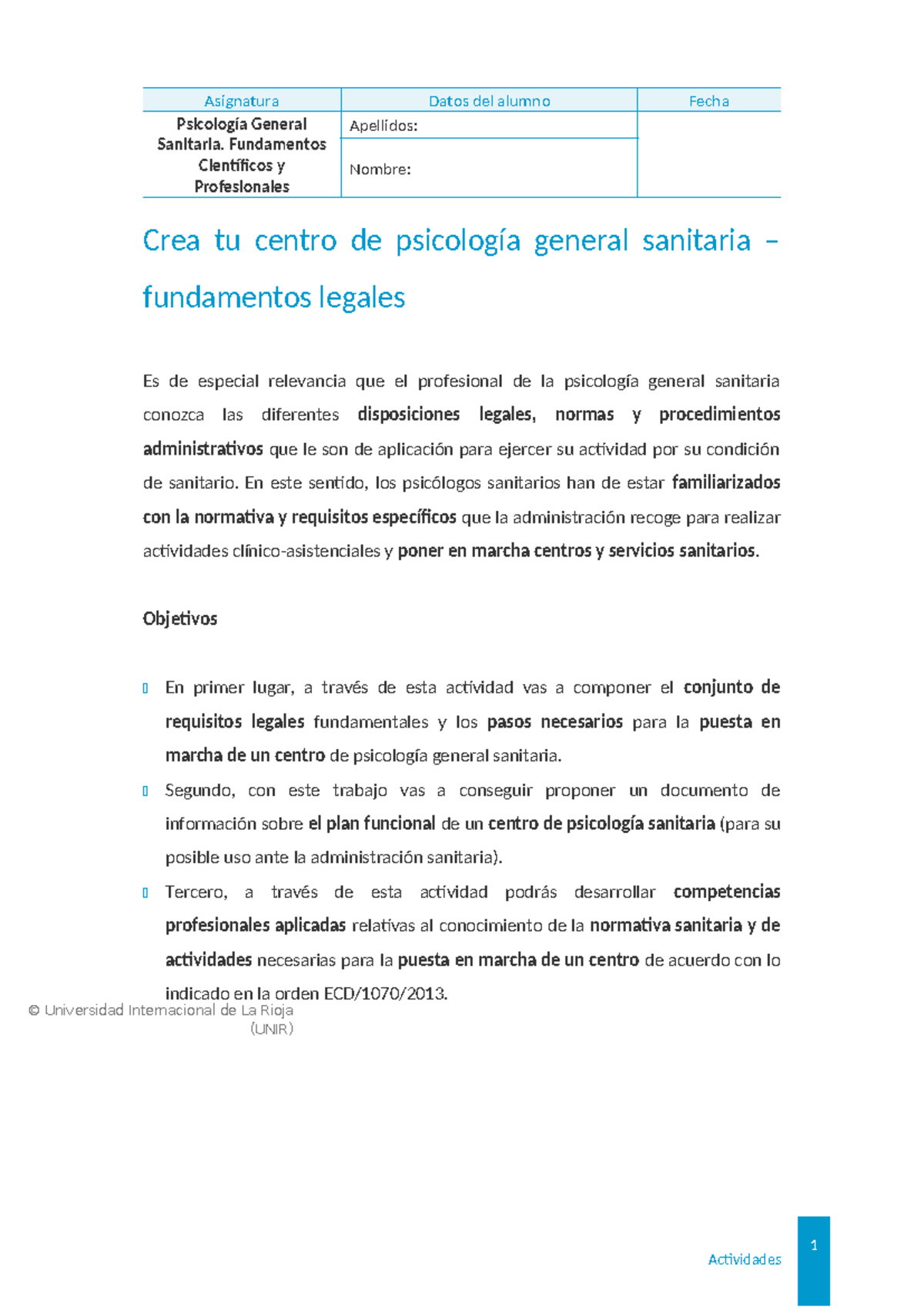 Psisa 01 actgrupal - © Universidad Internacional de La Rioja (UNIR ...
