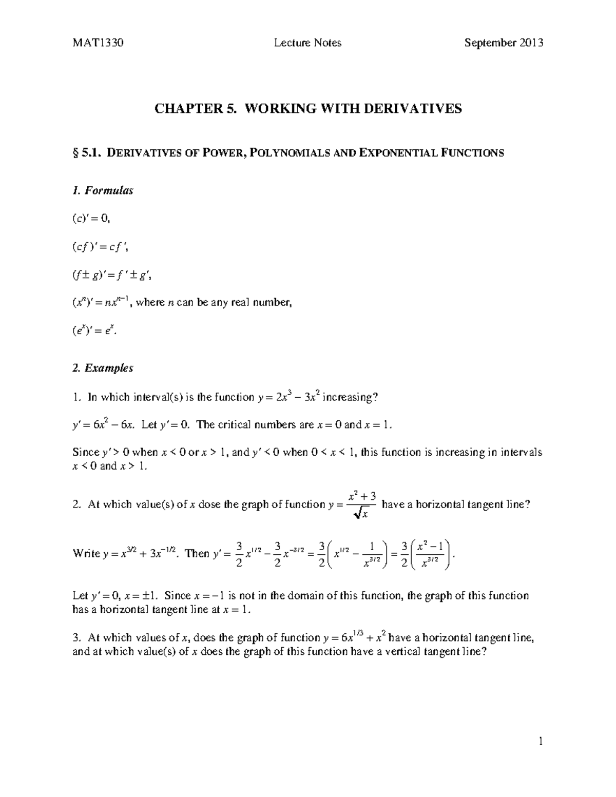 1330Notes F 22-Part 2 - CHAPTER 5. WORKING WITH DERIVATIVES § 5 ...