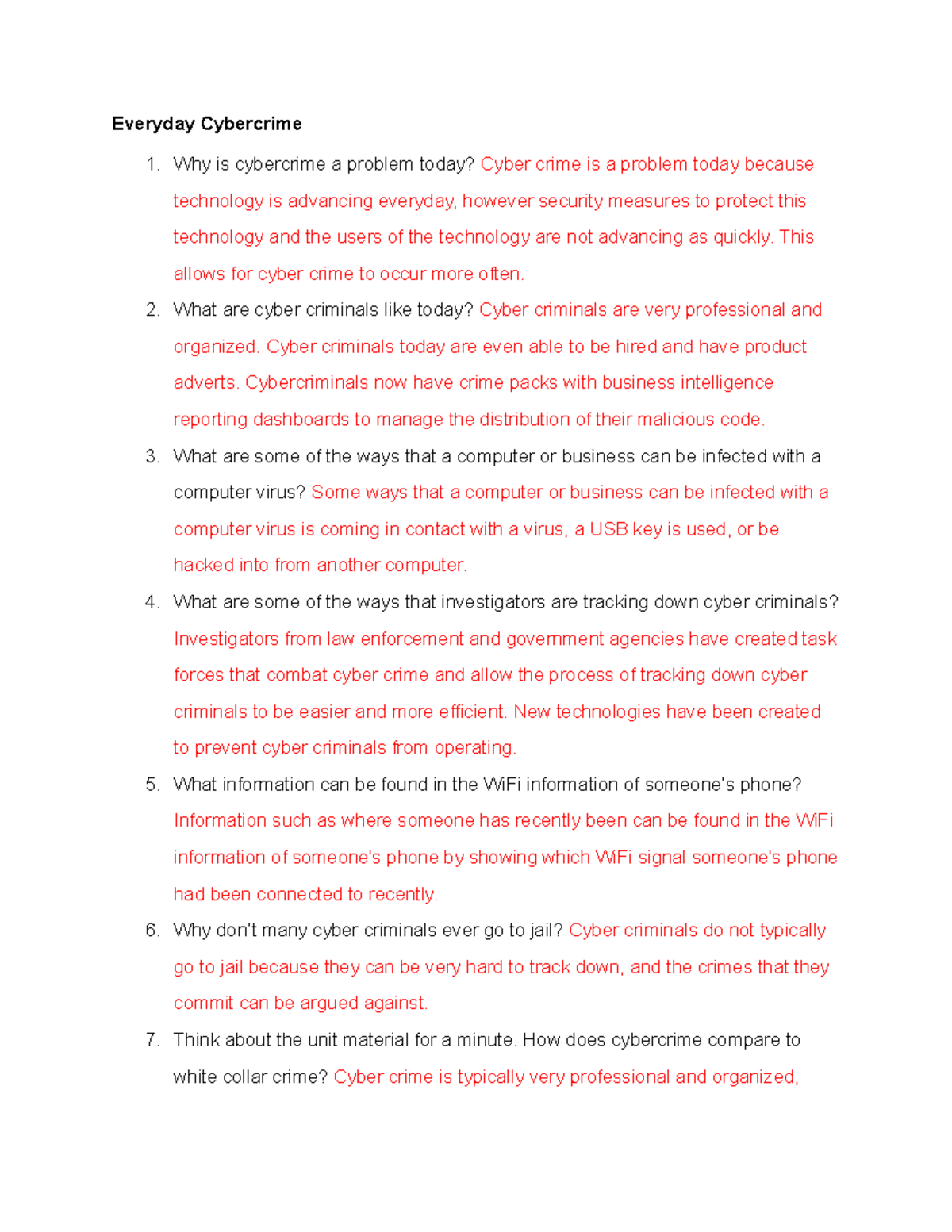 UNIT 5 LAB - good - Everyday Cybercrime Why is cybercrime a problem ...