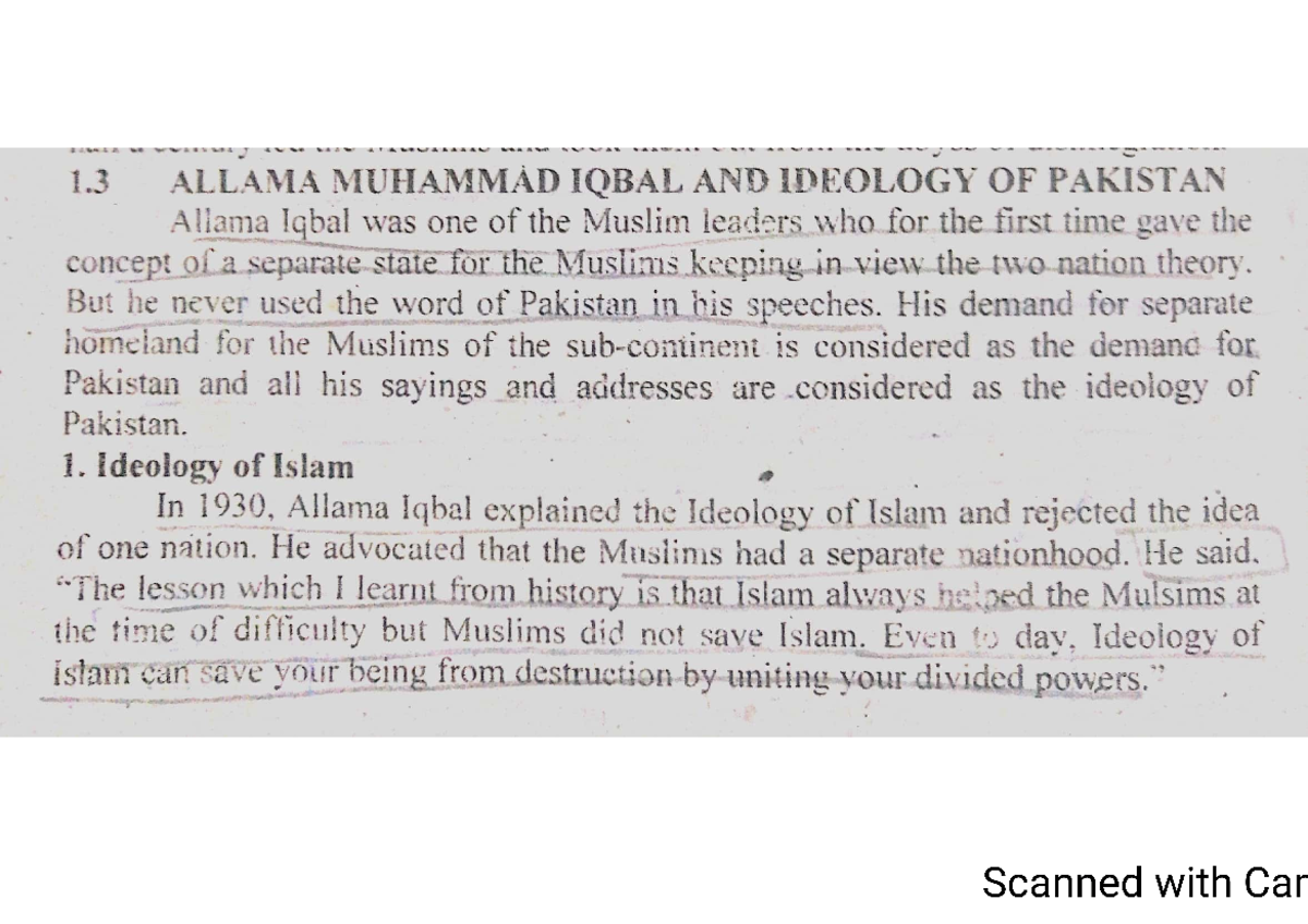 Allama I qbal - 1 ALLAMA MUHAMMAD IQBAL AND IDEOLOGY OF PAKISTAN Allama ...