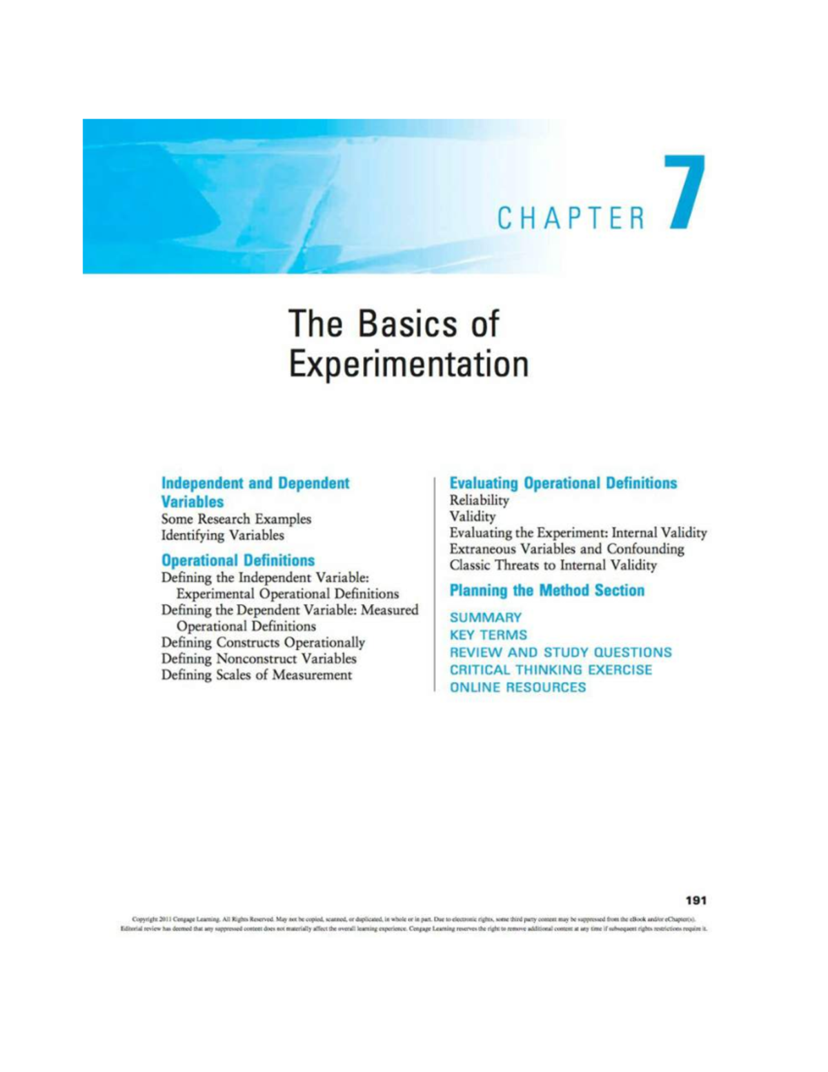 Chapter 5 The Basics of Experimentation - BS Psychology - Studocu