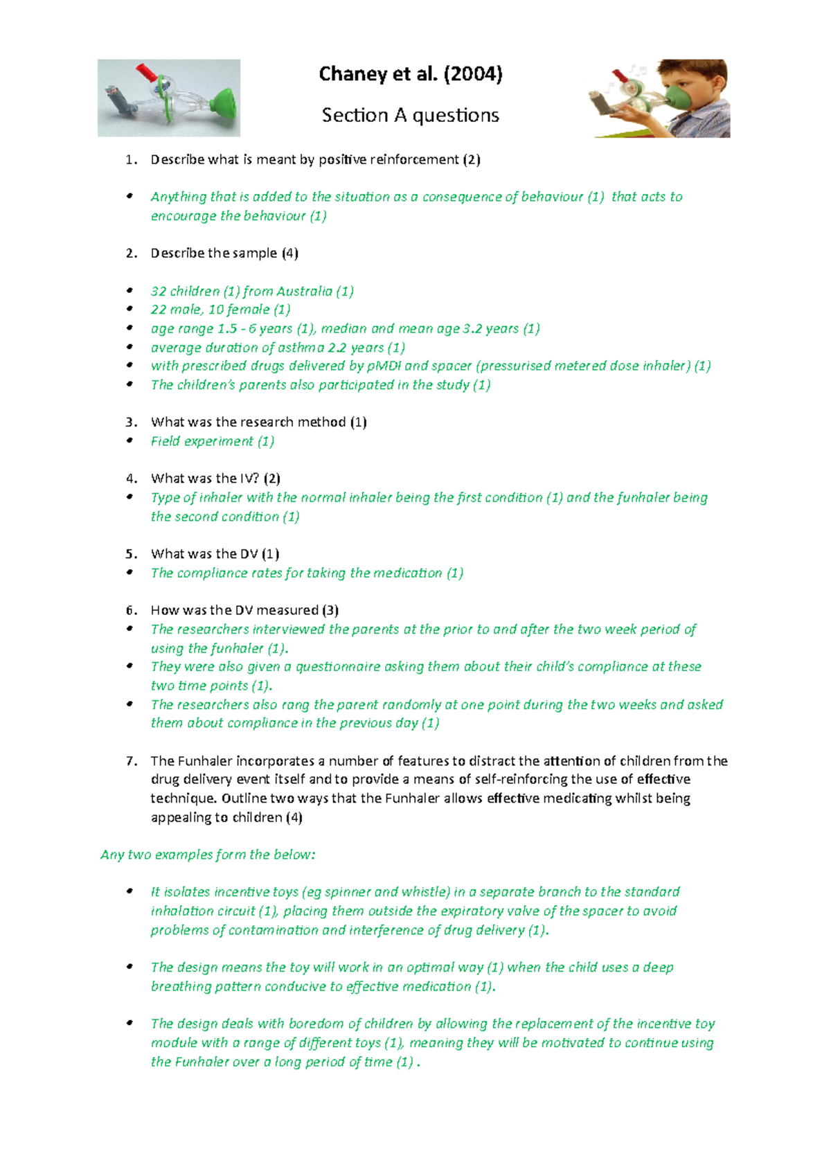 Chaney 20section 20answers to previous questions - Chaney et al. (2004 ...