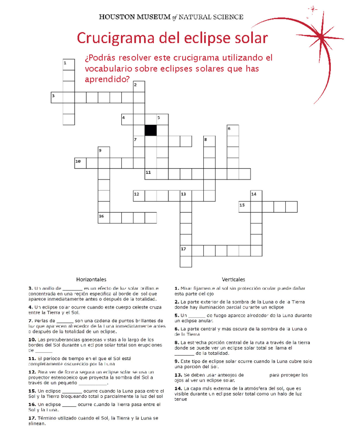 FASE 5 crucigrama y sopa de letras Eclipse - La naturaleza de la vida ...