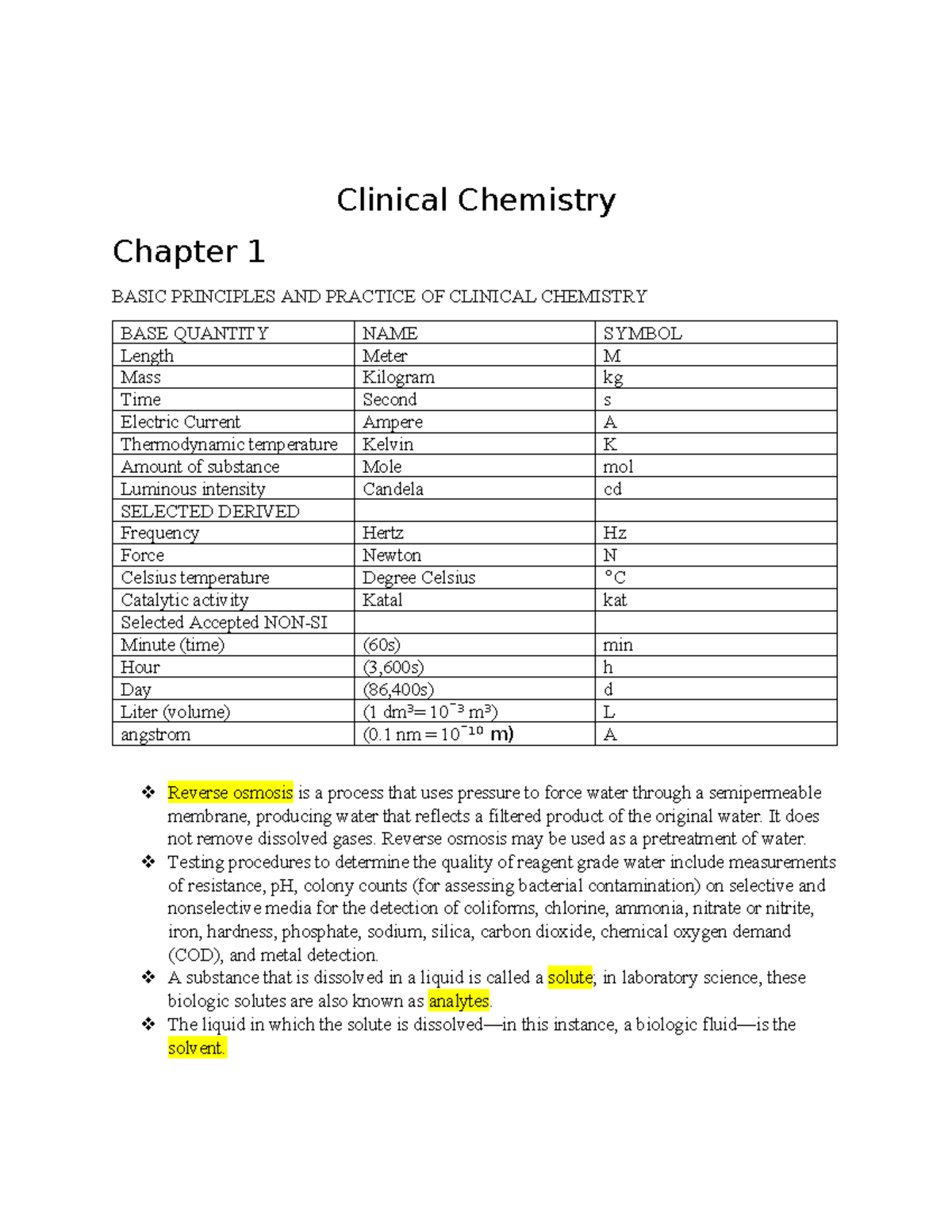 Clinical Chemistry - Will help you fill out your guts - Clinical ...
