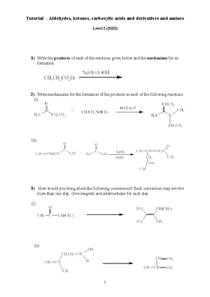 Basic Organic Chemistry Tutorial - DU - Provide the major organic ...