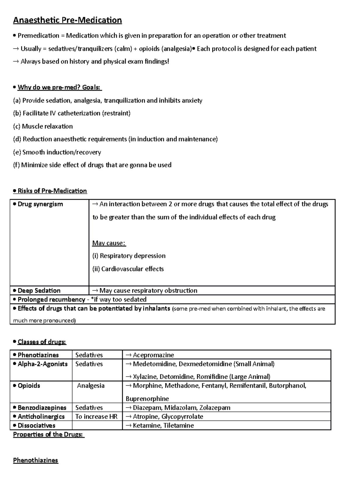 Lec 7, 8- Anaesthetic Pre-med agents - Anaesthetic Pre-Medication ...