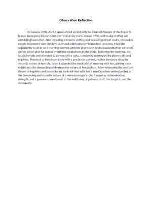 Phase One Reflection Summary D030 - Phase One Reflection Summary Prior to taking this course I ...