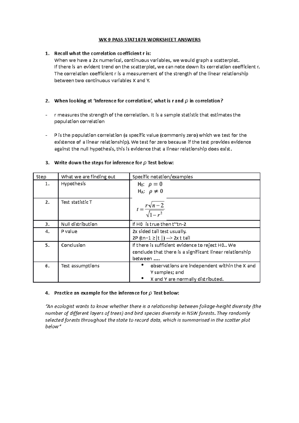 WK 9 PASS STAT1070 Worksheet Answers - WK 9 PASS STAT1070 WORKSHEET ...