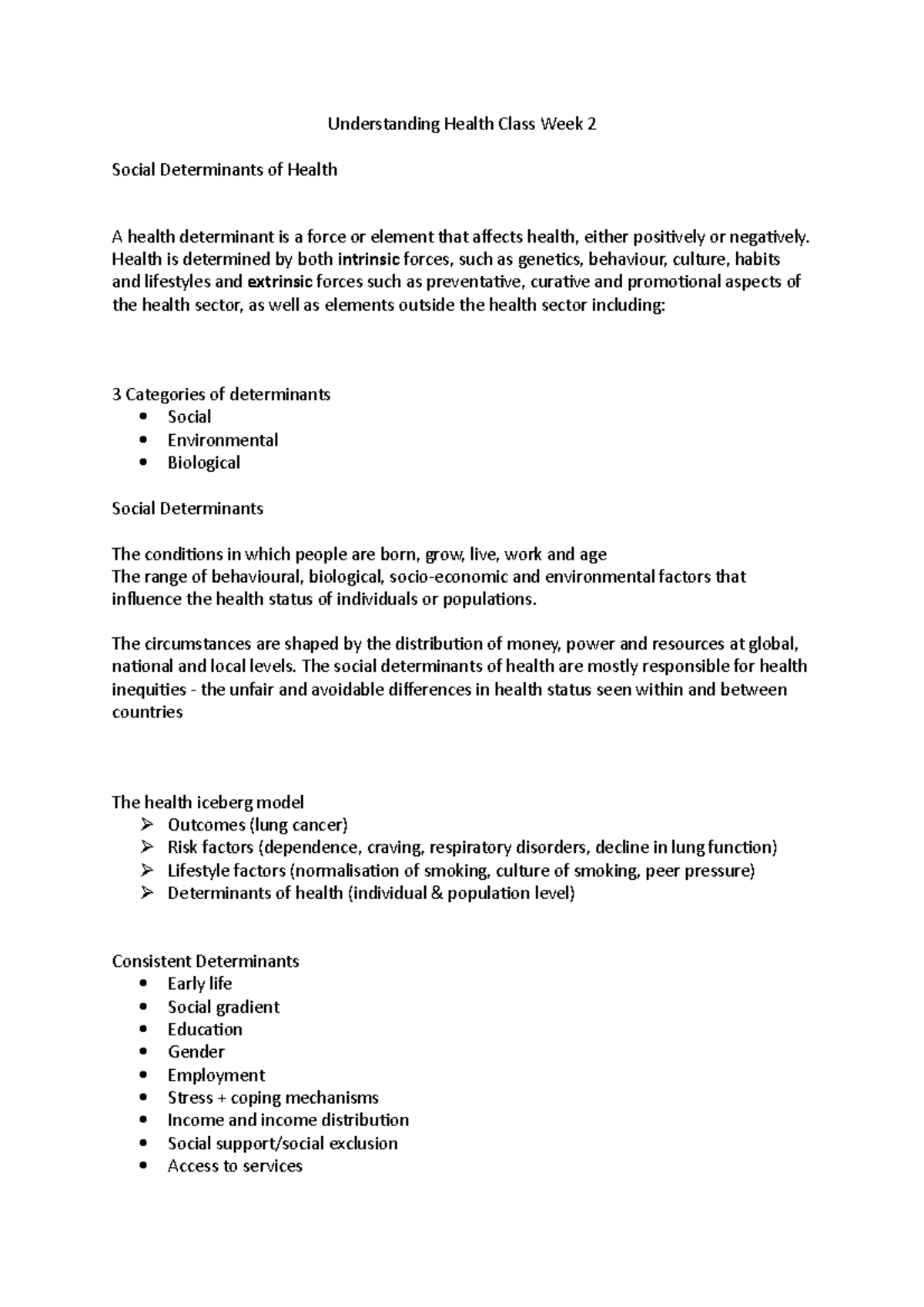 Week 2 - Social Determinants of Health Lecture - Understanding Health ...