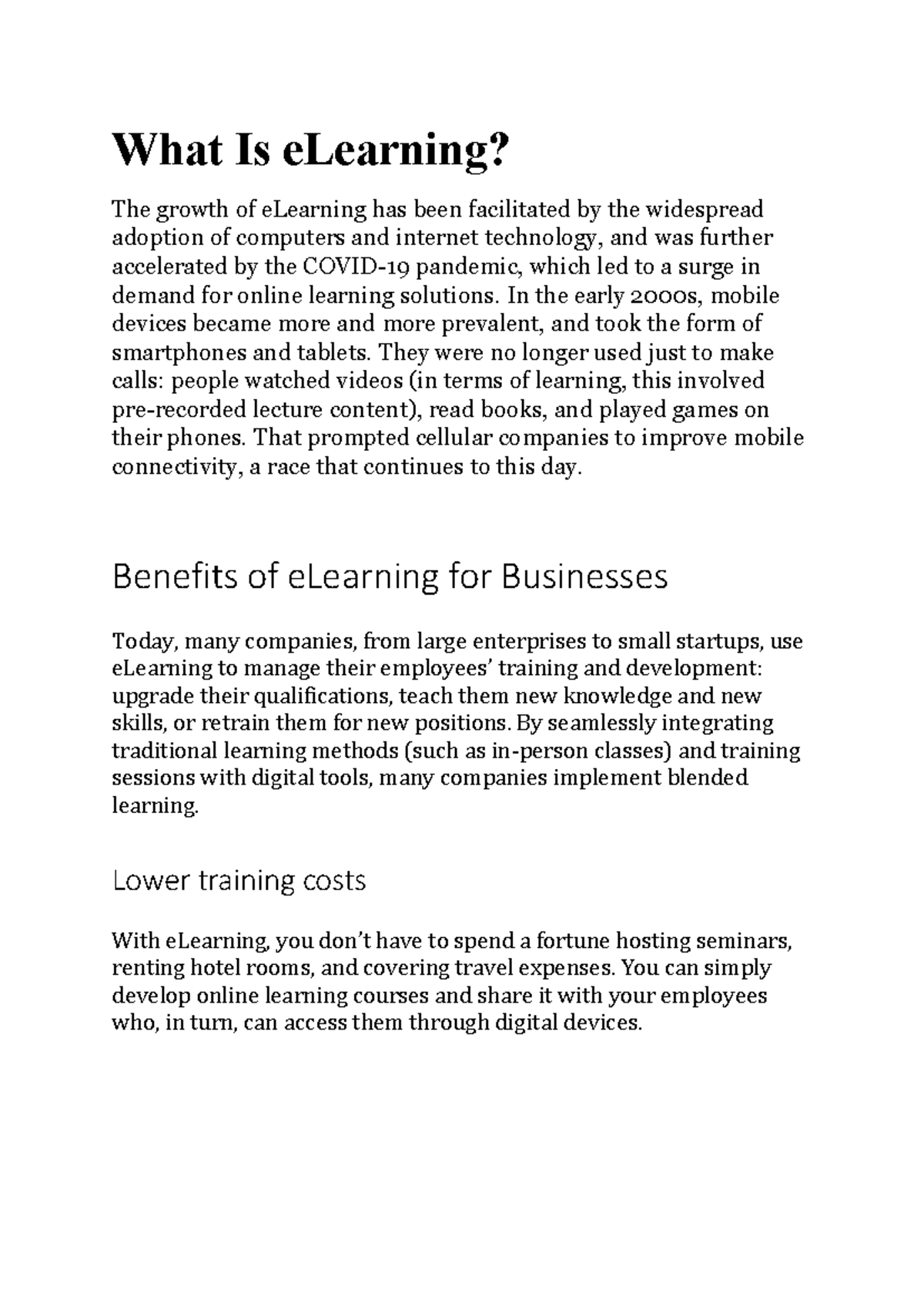 What Is e Learning - What Is eLearning? The growth of eLearning has ...