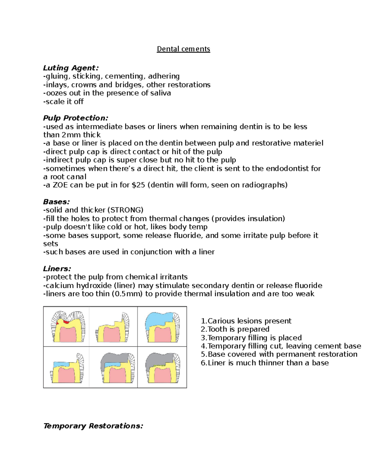 Dental cements - Dental cements Luting Agent: -gluing, sticking ...