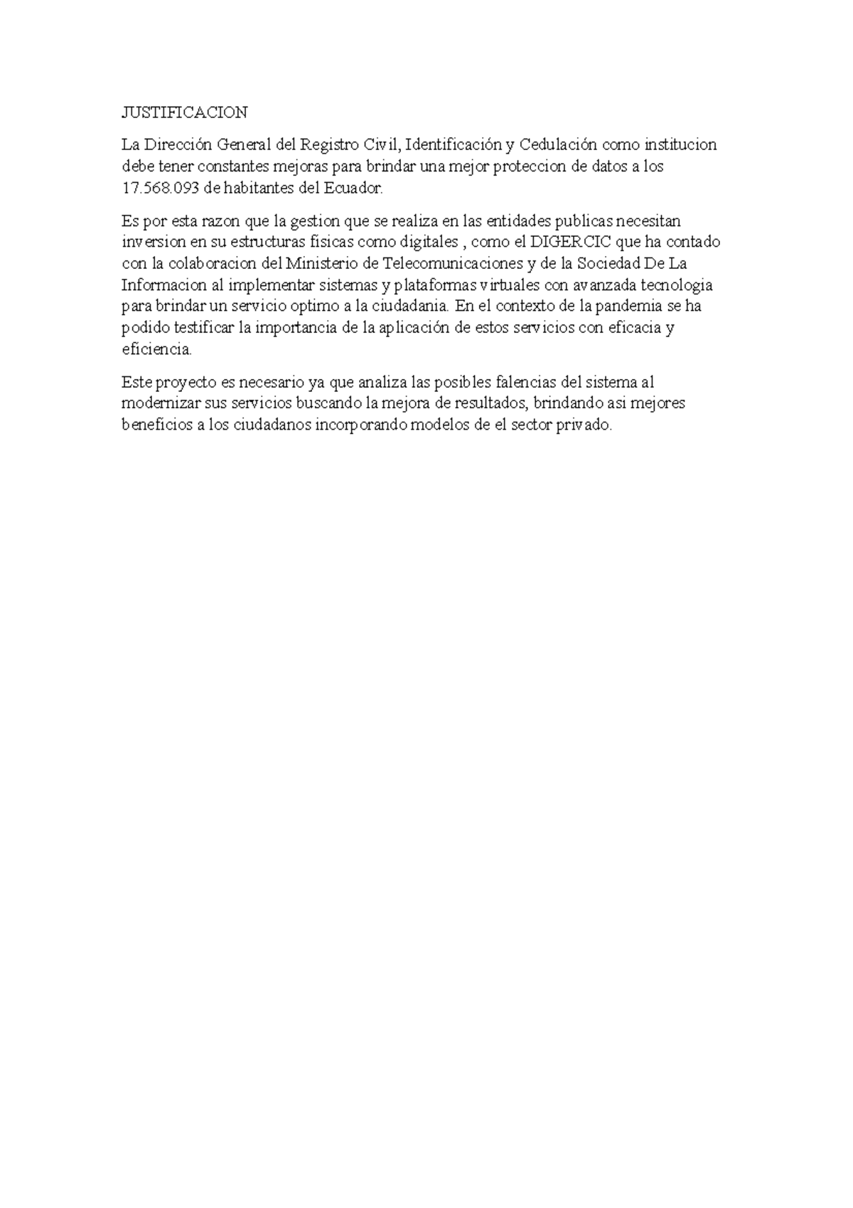 Justificacion - Ejemplo de Justificación de una investigación ...