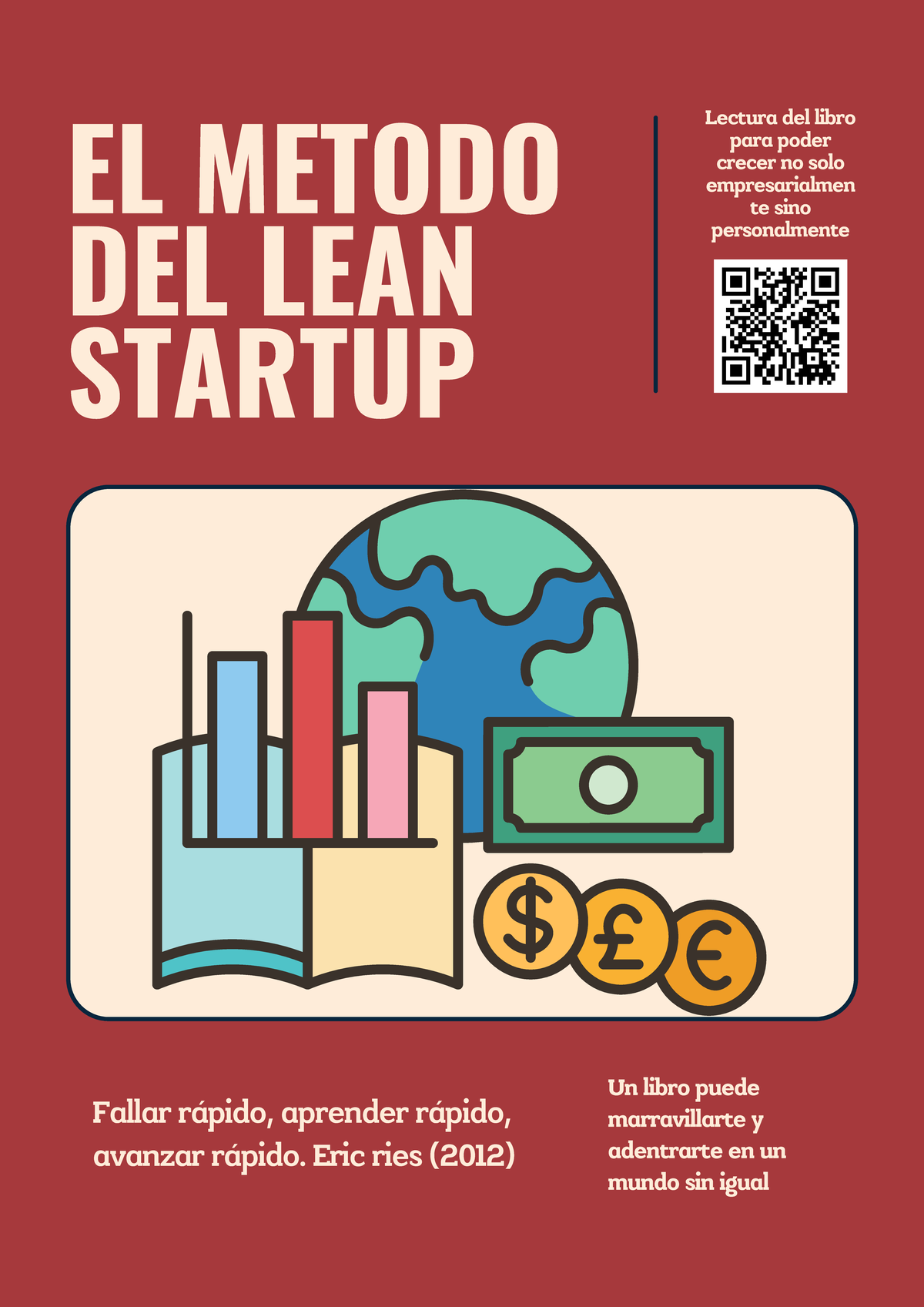 Afiche creativo - Literatura - EL METODO DEL LEAN STARTUP Lectura del libro para poder crecer no ...