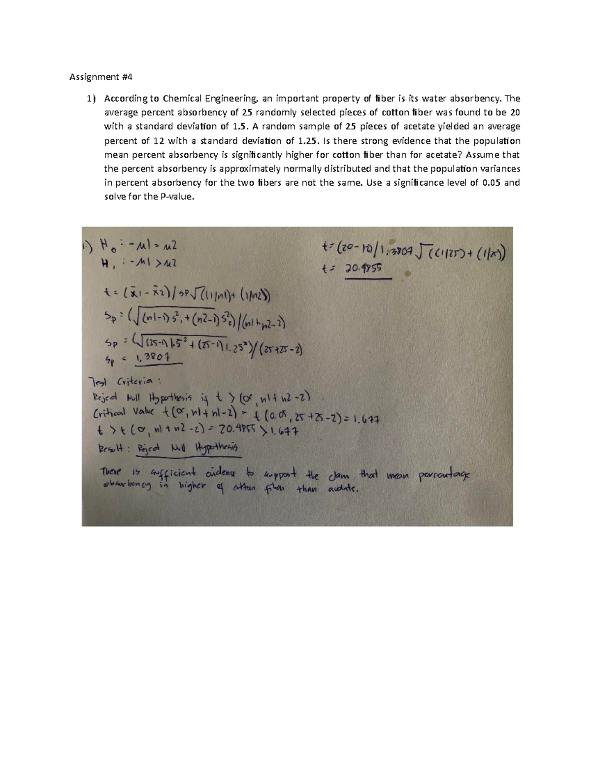 Computer engineering Elec017 - Assignment # According to Chemical Engineering, an important ...
