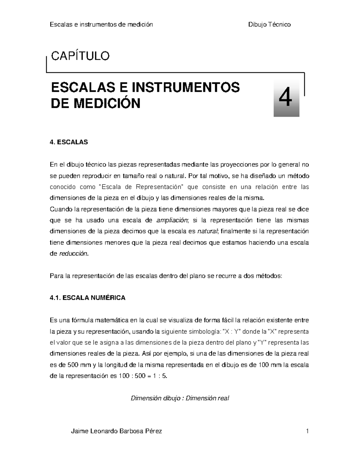 04. Escales e instrumentos de medición[ 640] - 4. ESCALAS En el dibujo ...