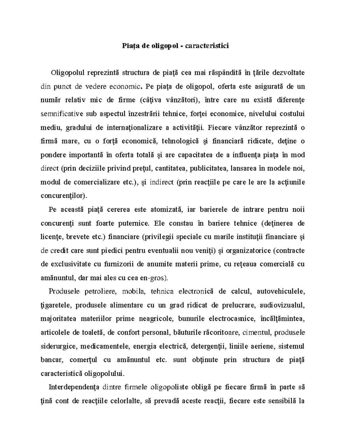 Piata.de.oligopol - piata de oligopol su oligopson - Piaţa de oligopol ...