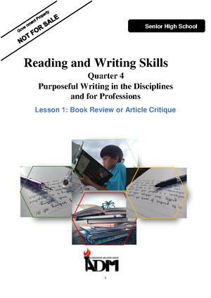 RWS11 Q3 Module 2-print - 11 READING AND WRITING SKILLS Quarter 3 – Module 2: Understanding Text ...