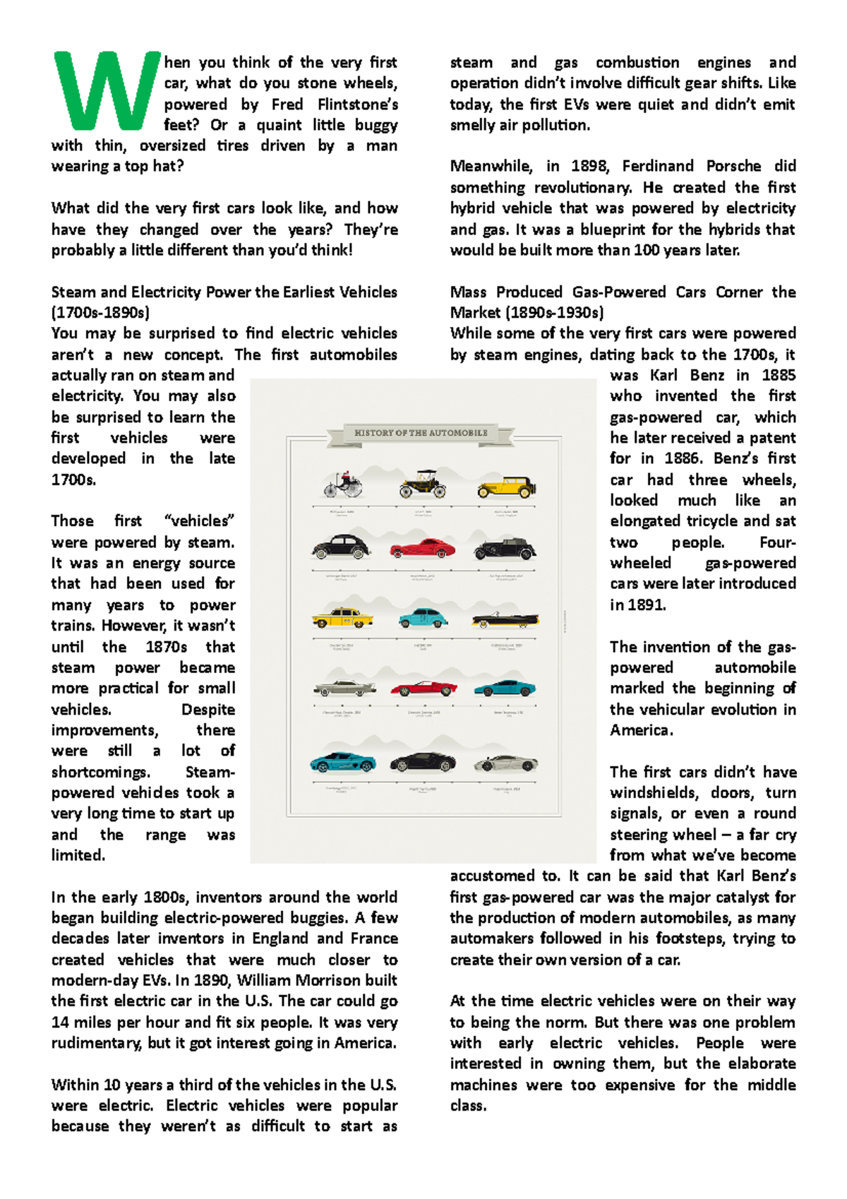 Sample - Done - hen you think of the very first car, what do you stone ...