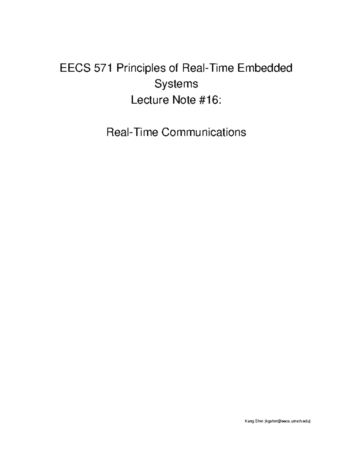 Lecture 16-rtcomm eecs 571 2010 principles of real time embedded systems - EECS 571 Principles ...