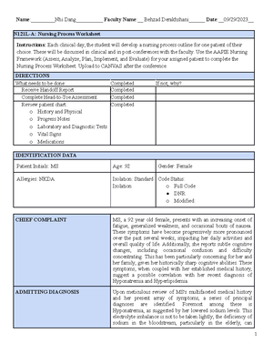 Hematology WK2 In Class Assignment - In-Class Assignments for Hematology__Song Case 1: A 62-year ...