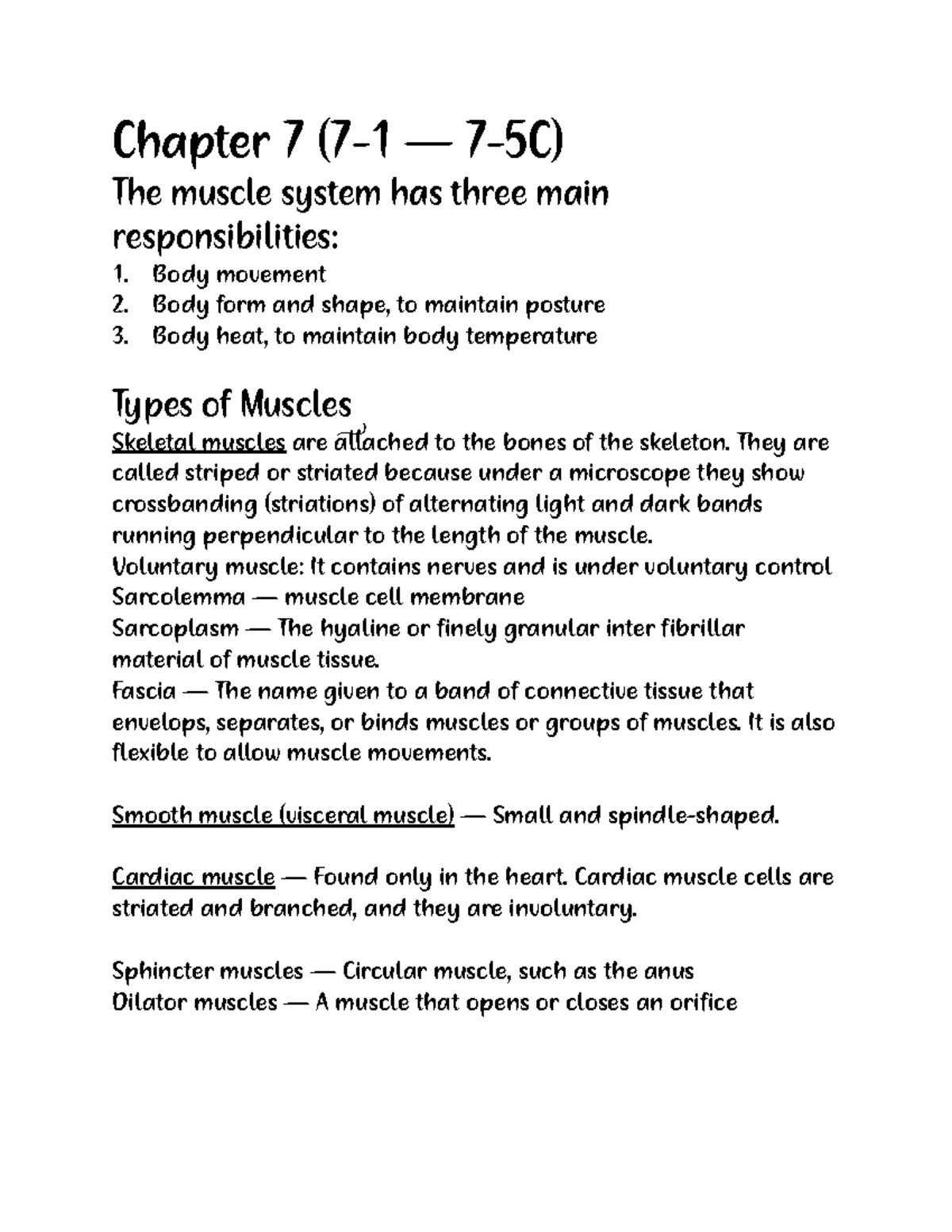 7-1 - 7-5C - Notes for chapter 7-1 through 7-5C - Chapter 7 (7-1 — 7-5C ...