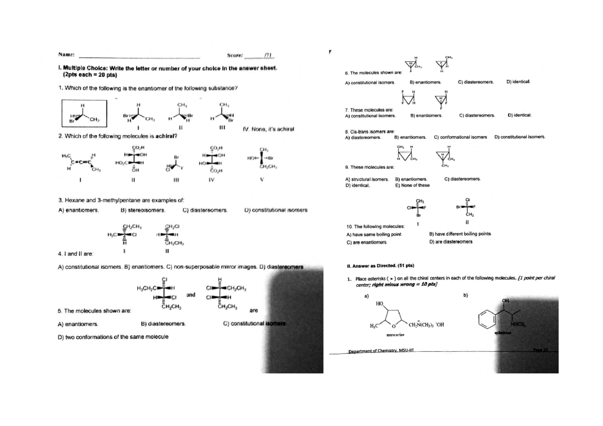 CHEMISTRY-practice materials - BS in Nursing - Studocu