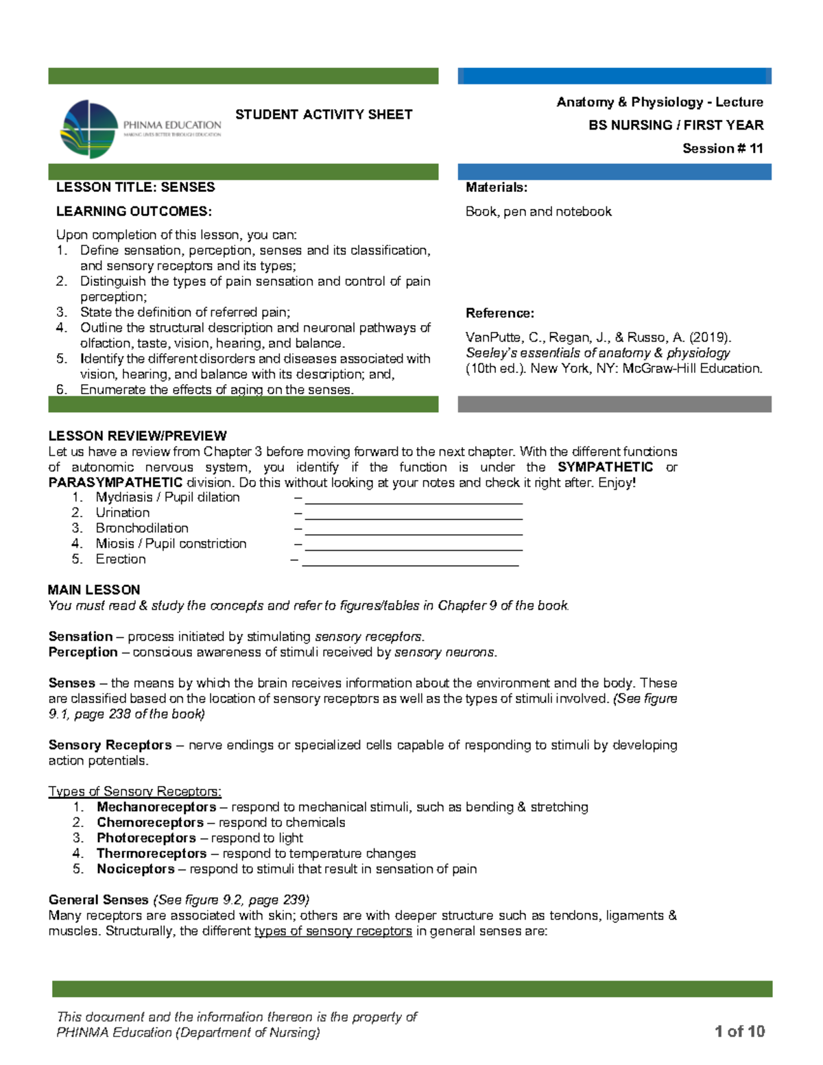 Anaphy Lec Session 11 SAS - This document and the information thereon ...
