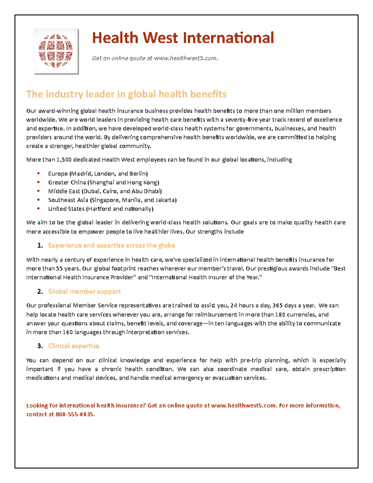 IL WD 1-3 - Practices. - Health West International Get an online quote ...