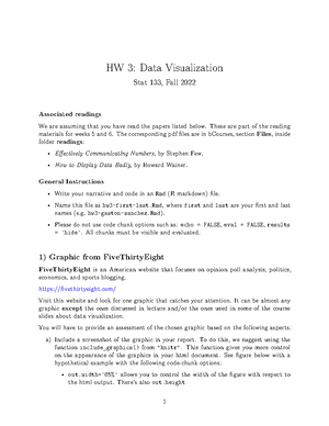 Hw1-instructions - homework 1 instructions for stat 133 course - HW 1: Markdown Stat 133, Fall ...