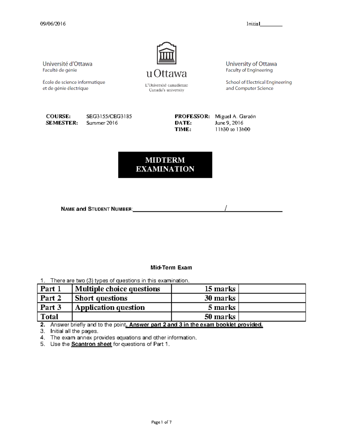 Summer 2016 - assignment - COURSE: SEG3155/CEG3185 PROFESSOR: Miguel A ...